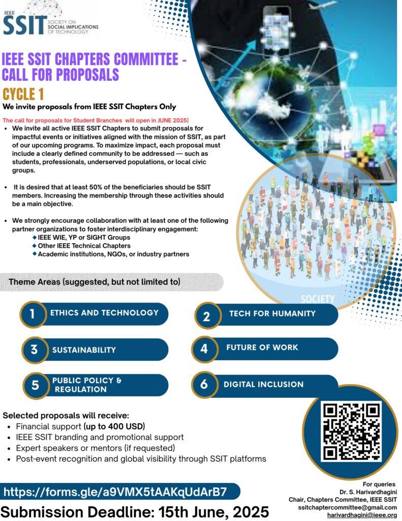 IEEE SSIT Chapter Committee – Call for Proposals (CYCLE 1) - Deadline ...